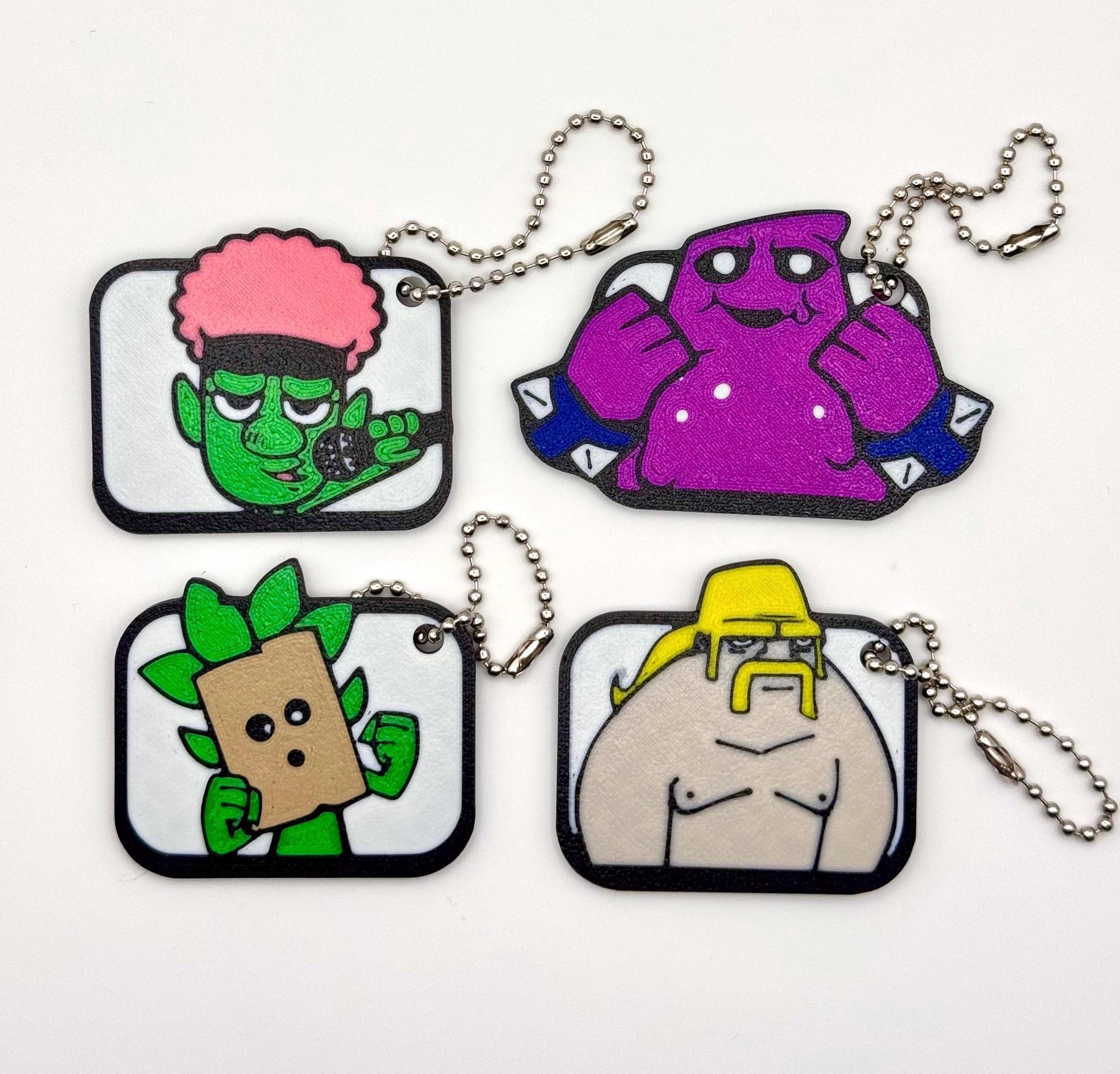 Clash Emote Keychain – Royale 3D Printed Mobile Gaming Keyring - Etsy