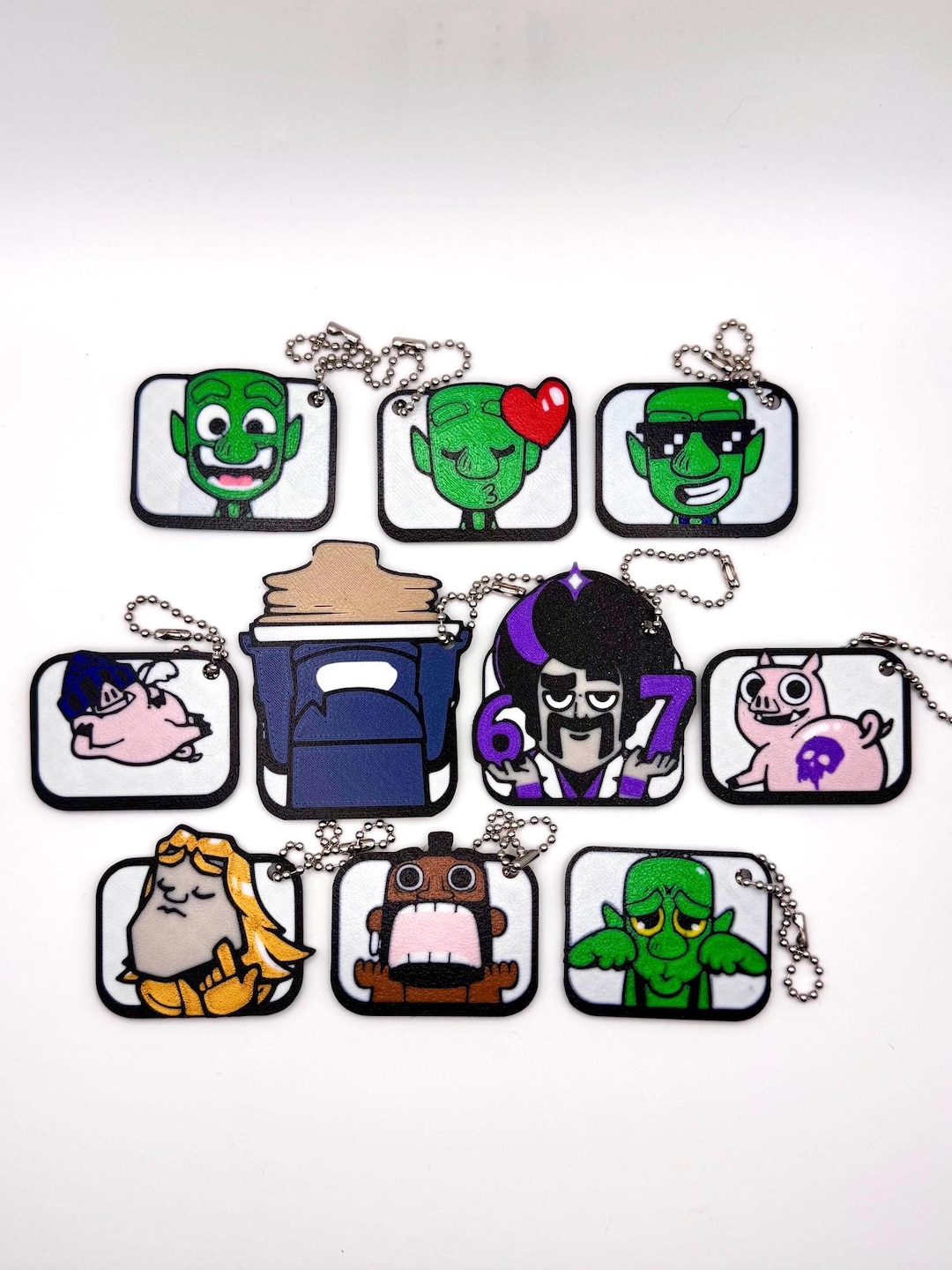 Clash Emote Keychain – Royale 3D Printed Mobile Gaming Keyring - Etsy