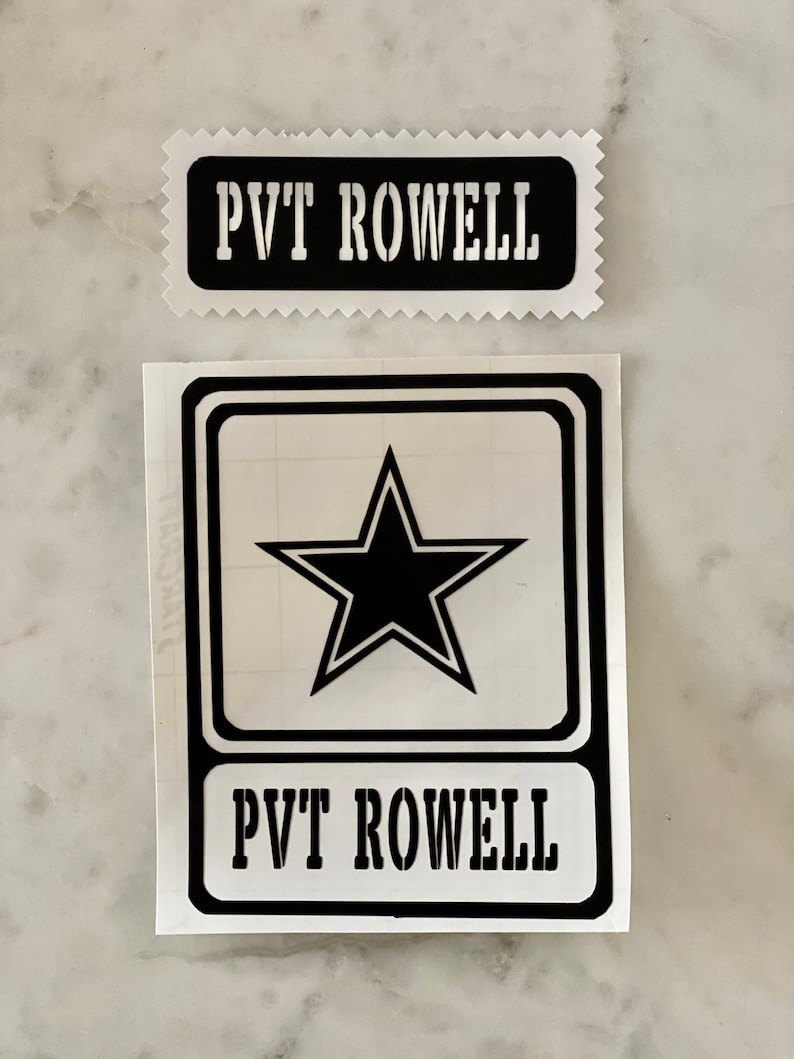 Personalized Army Rank Decal: Military Vinyl Car/laptop/window Sticker ...