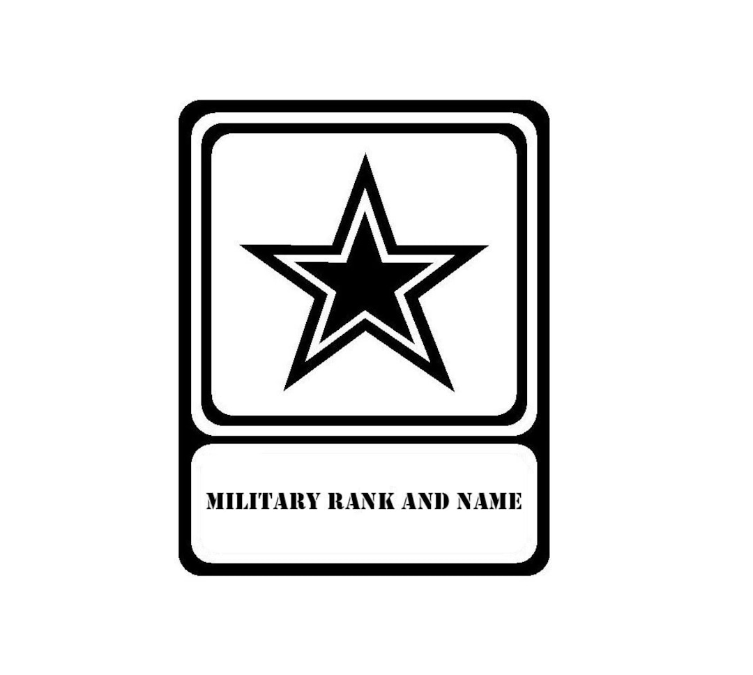 Army Military Rank and Name Personalized Decal *fast Shipping* Army ...