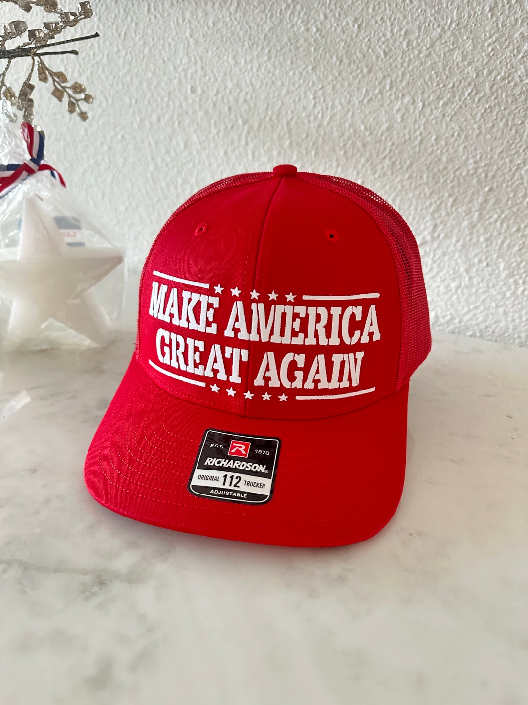 MAGA Red Trucker Hat: Richardson 112 Snapback - Etsy