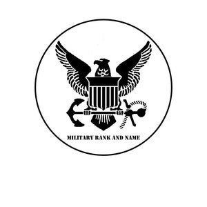 Navy Military Rank and Name Personalized Decal *fast Shipping* Navy ...