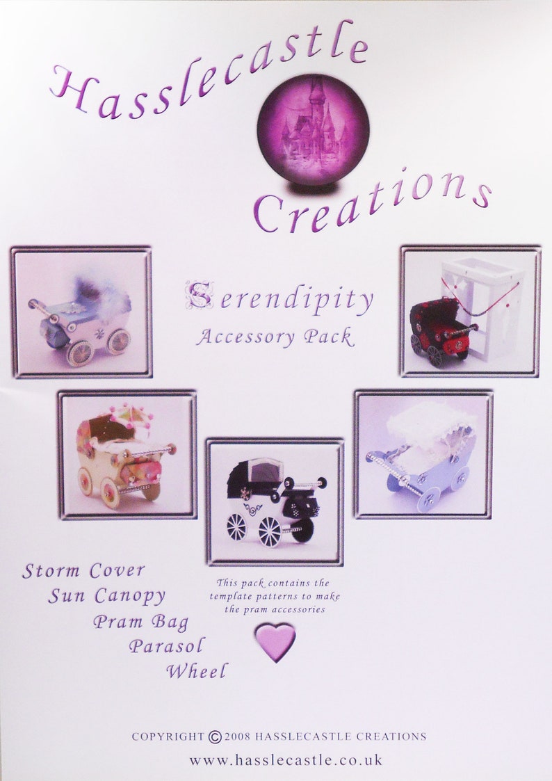 Serendipity 3D Pram Template Trio Includes Stroller and Accessory 3D ...