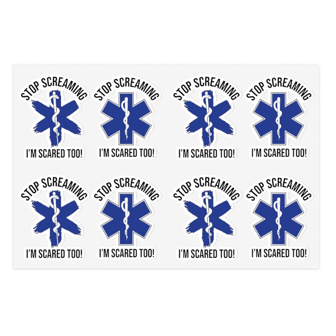 Stop Screaming I'm Scared Too! | EMS Vinyl Stickers Decal, Gifts for ...