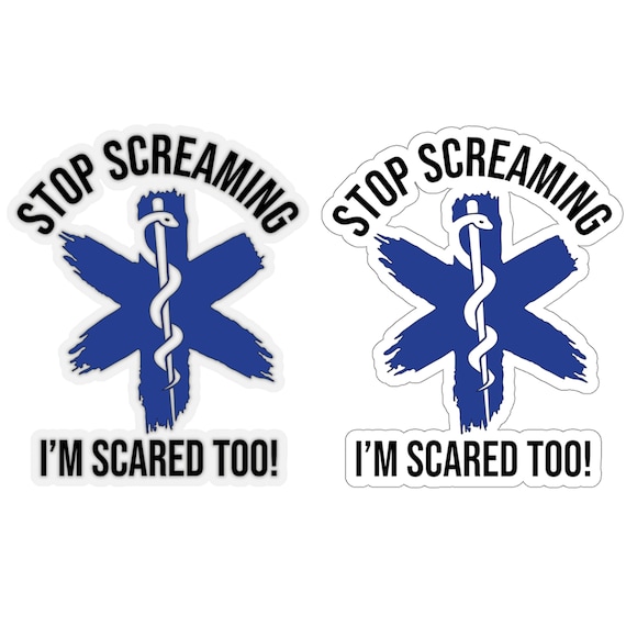 Stop Screaming I'm Scared Too EMS Stickers Gifts for - Etsy