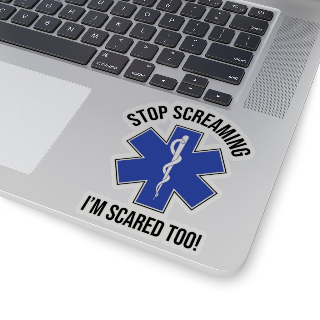 Stop Screaming I'm Scared Too EMS Stickers, Gifts for EMTS, Paramedic ...