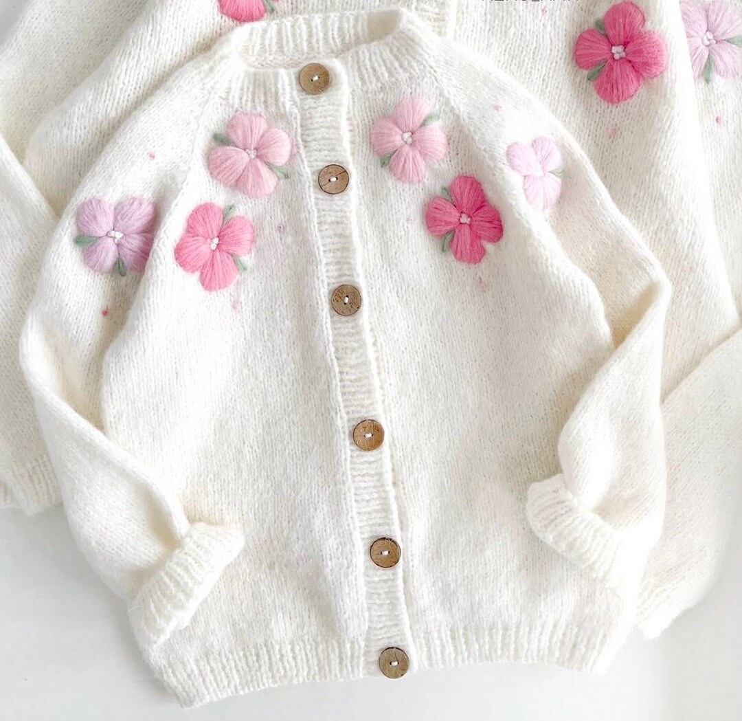 Baby Knit Cardigan White Alpaca Sweater Wool Kids Cardigan Unisex Kids ...