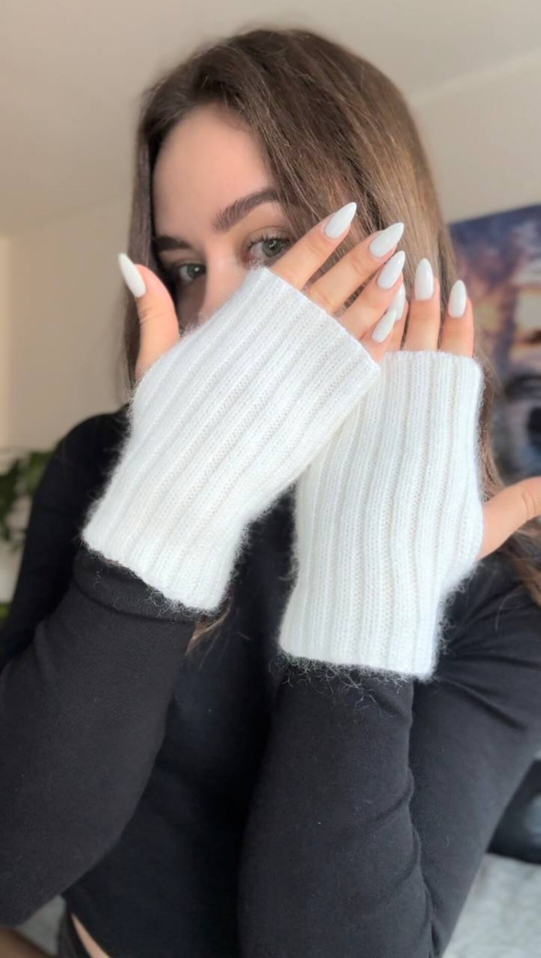 Fluffy and Cozy Knit Set Hat Mittens - Etsy