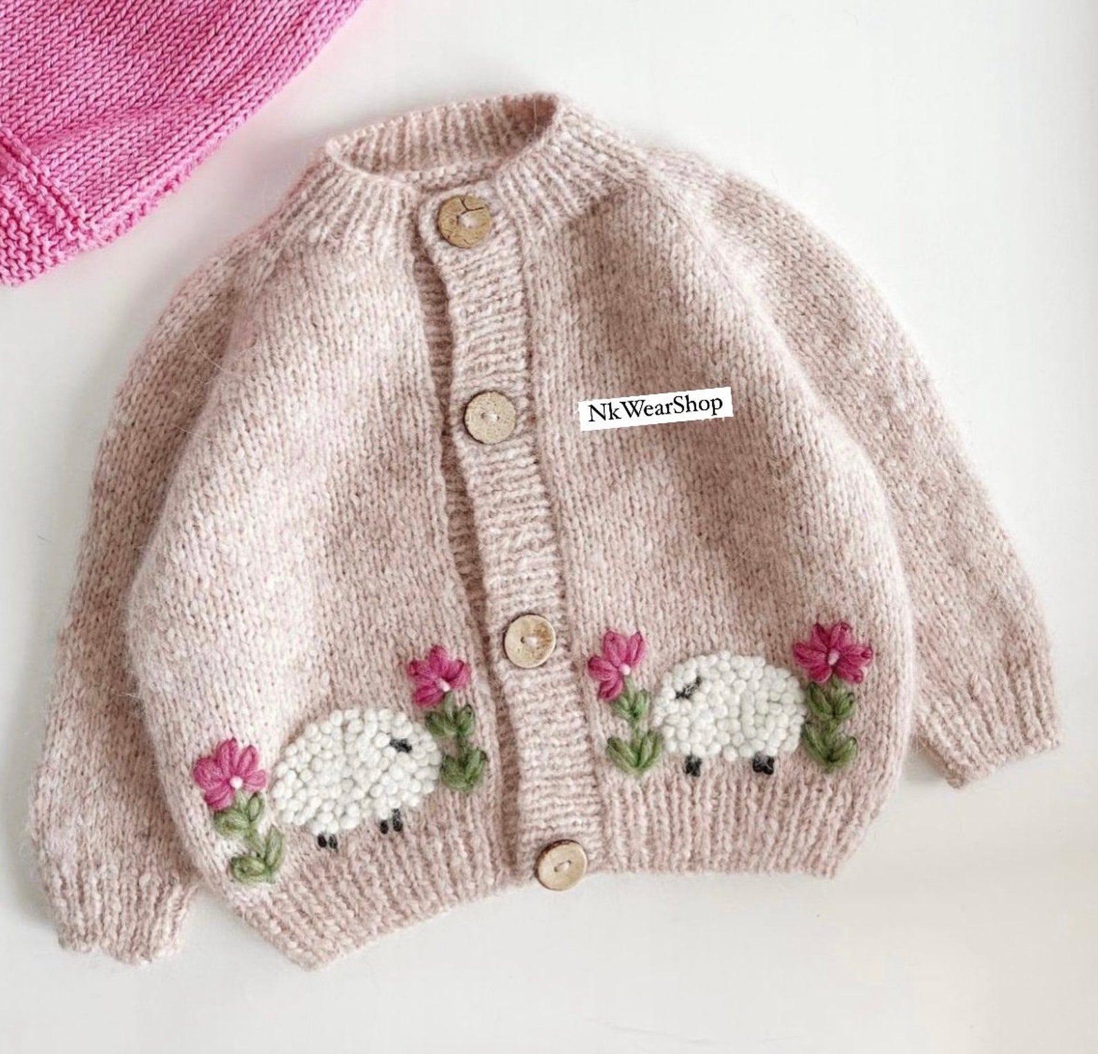 Knit Cardigan Beige Alpaca Sweater Wool Kids Cardigan Unisex Kids ...