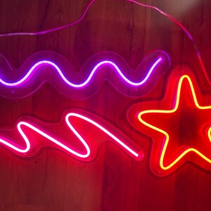 Neon Squiggle Light Wave Led Sign - Etsy