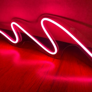 Neon Squiggle Light Wave Led Sign - Etsy