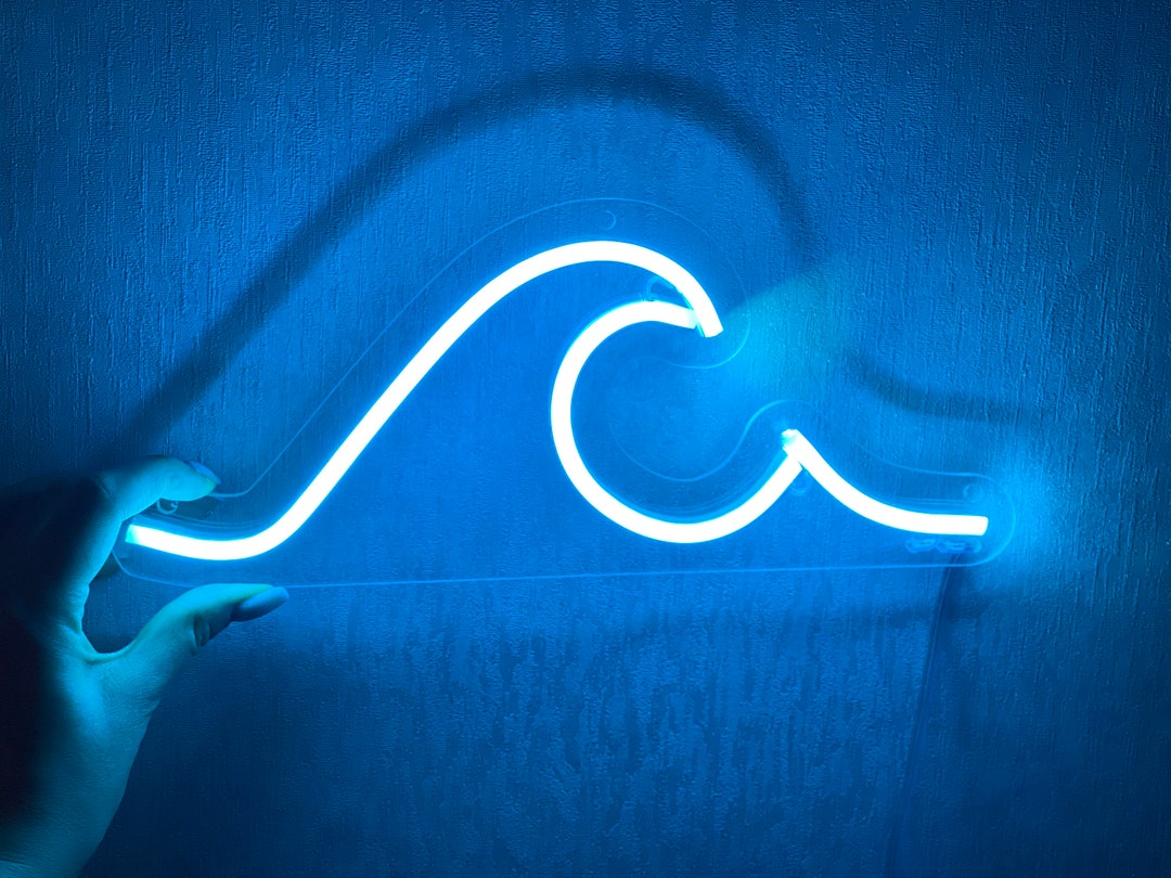 Wave Neon Sign Custom Neon Decor Flex Led Neon Sign - Etsy