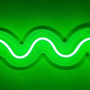 Neon Squiggle Light Wave Led Sign Flex Led Neon Sign - Etsy