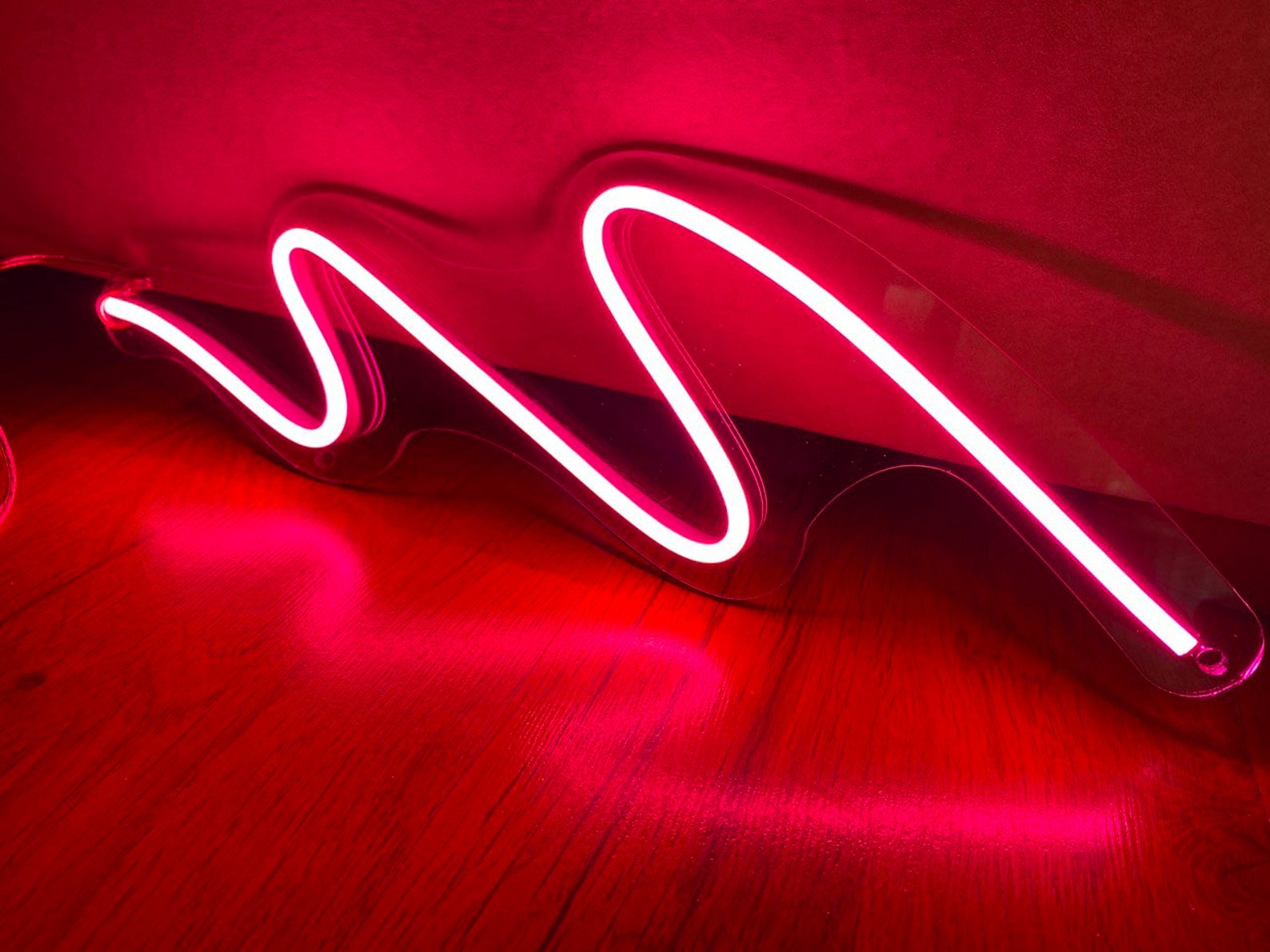 Neon Squiggle Light Wave Led Sign - Etsy