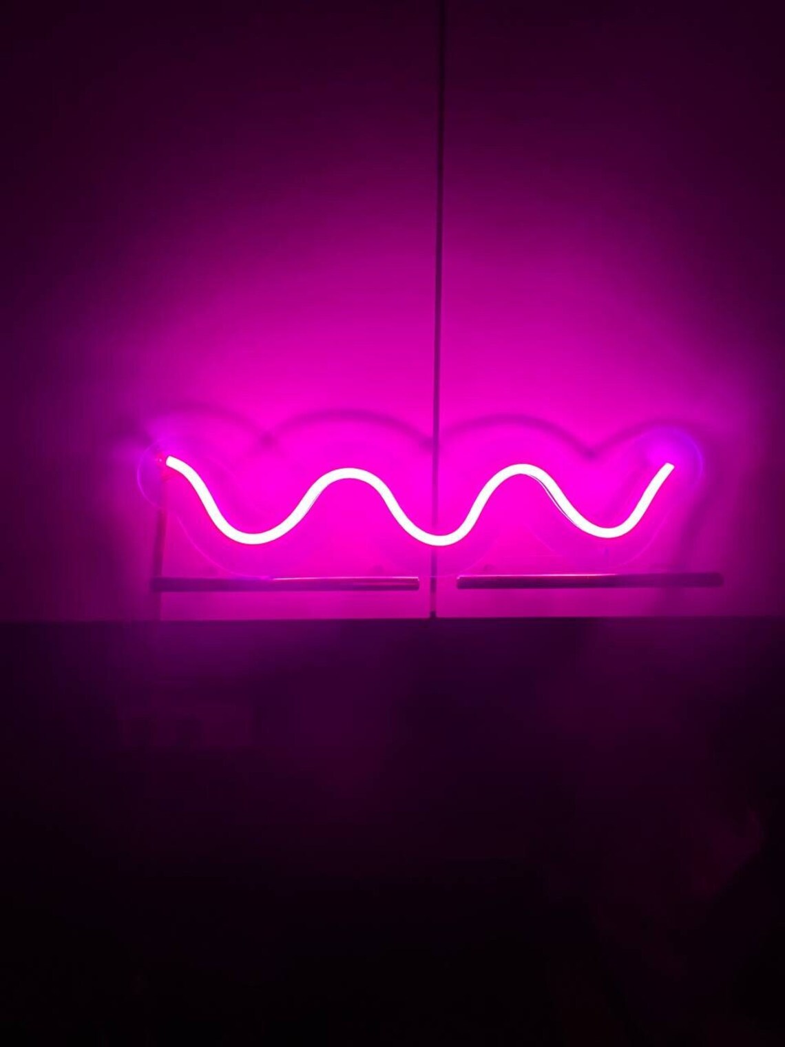 Neon Squiggle Light Wave Led Sign Flex Led Neon Sign - Etsy