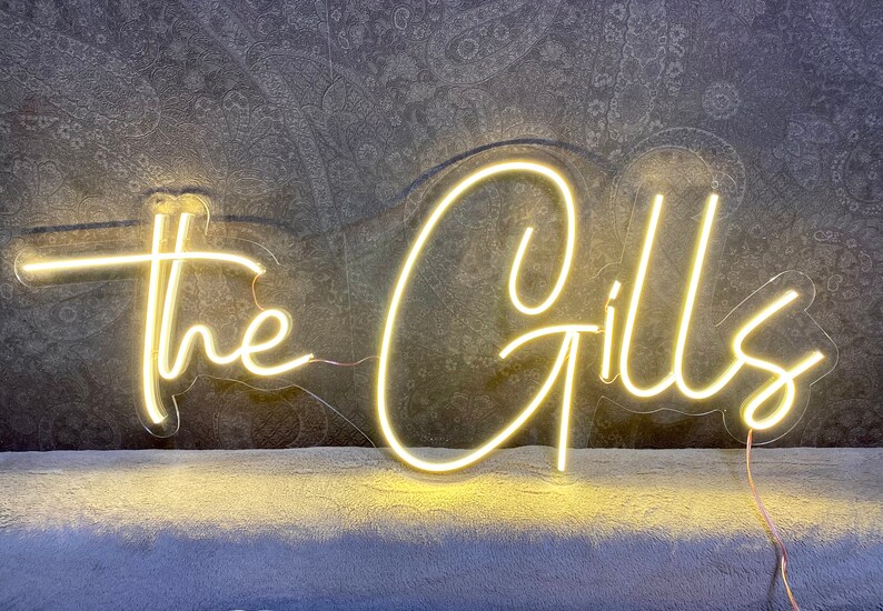 Custom Wedding Neon Sign Last Name Light Decor | Etsy