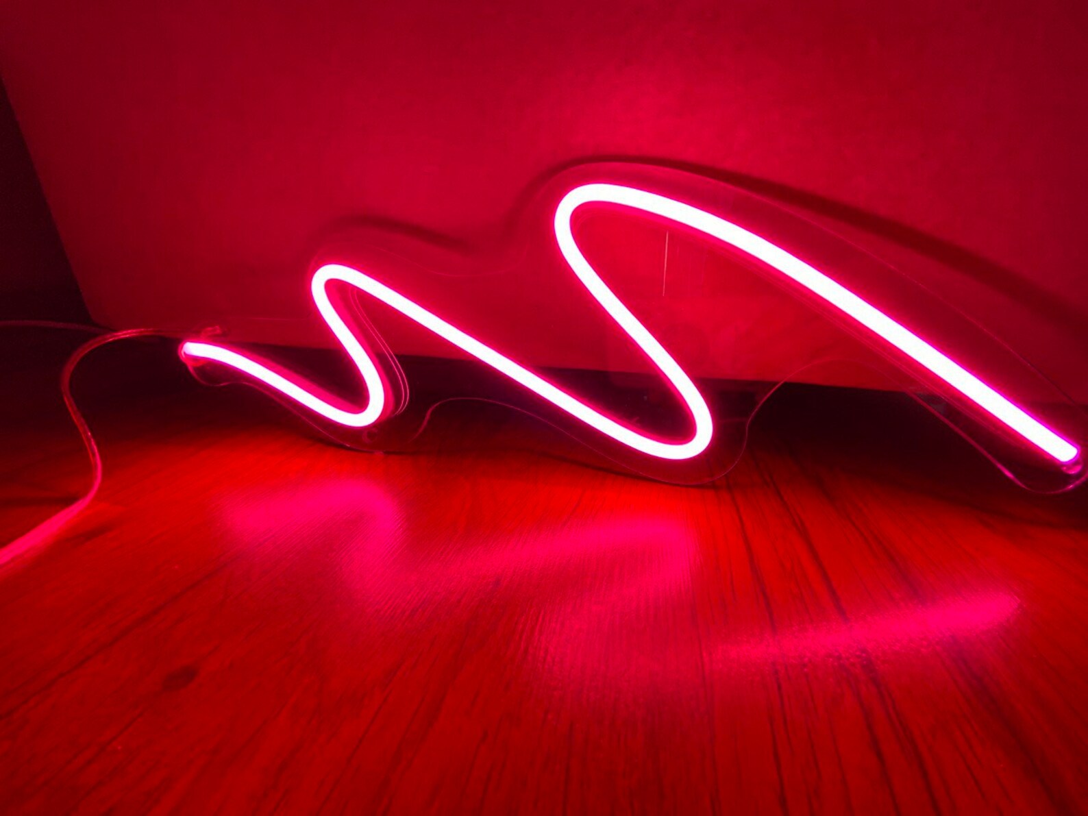 Neon Squiggle Light Wave Led Sign - Etsy