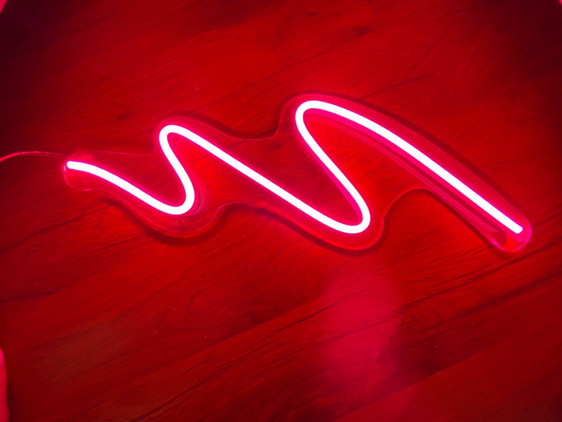Neon Squiggle Light Wave Led Sign - Etsy