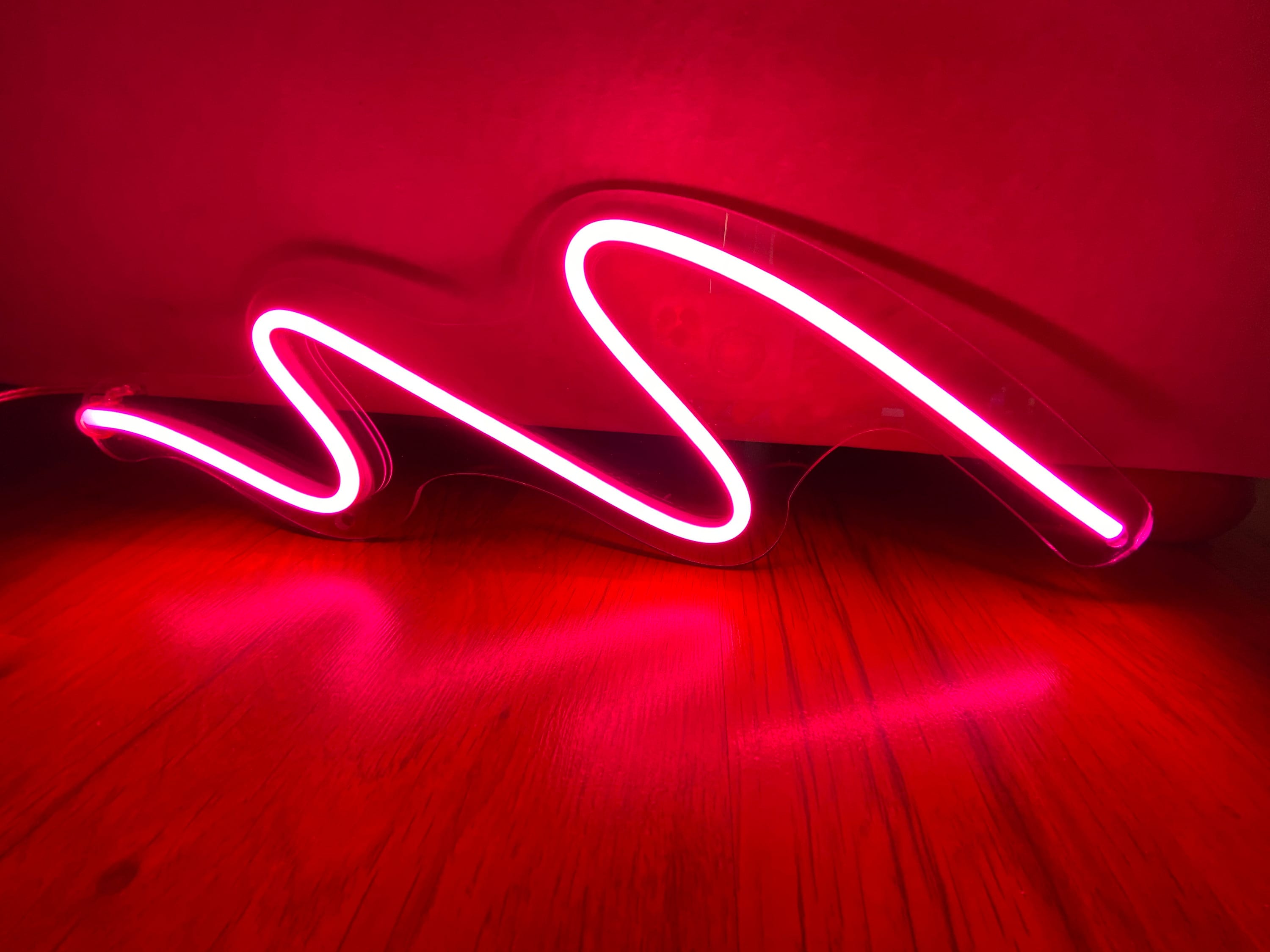 Neon Squiggle Light Wave Led Sign - Etsy
