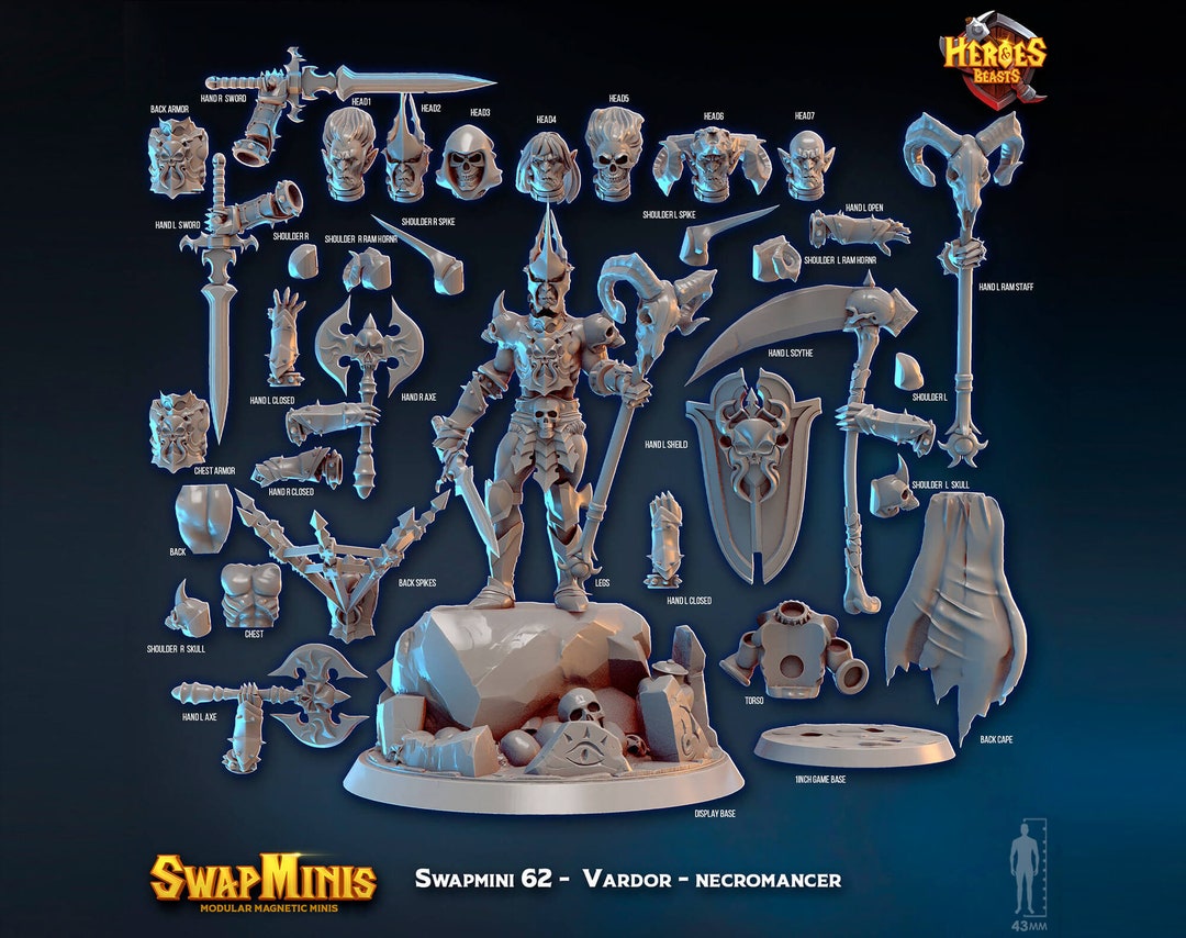 Swapmini 62 - Vardor - Necromancer ( Digital Stl File for 3d Printing ...