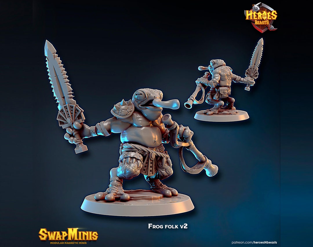 Frogfolk / Bullywug V2 for D&D Dungeons and Dragons Tabletop - Etsy