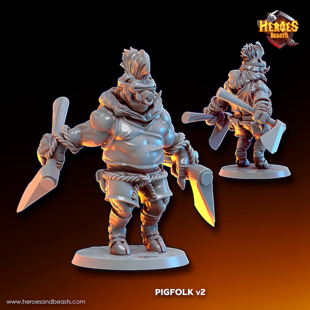 Pigfolk V2 for D&D Dungeons and Dragons Tabletop Gaming Wargaming ...