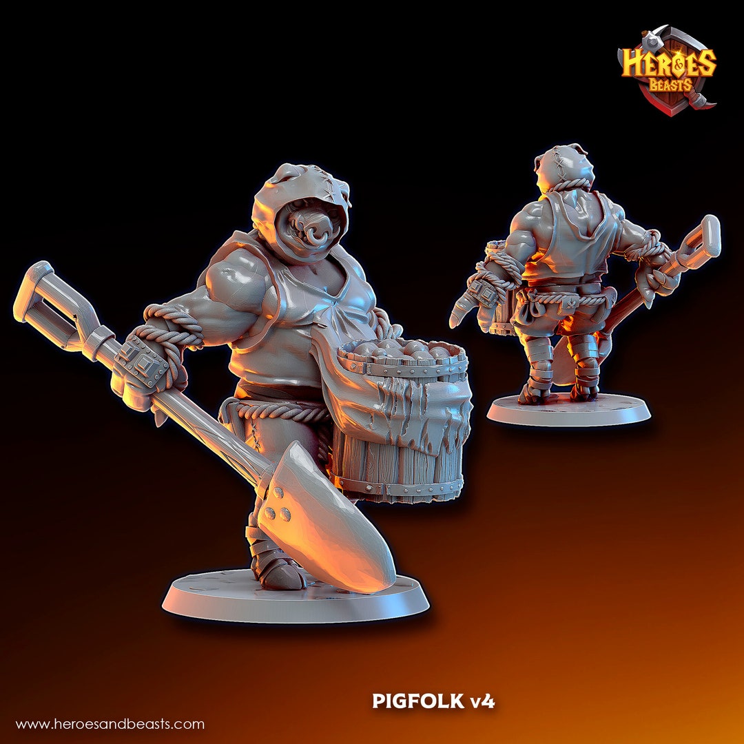 Pigfolk V4 • Digital Stl for 3d Printing• D&D Dungeons and Dragons ...