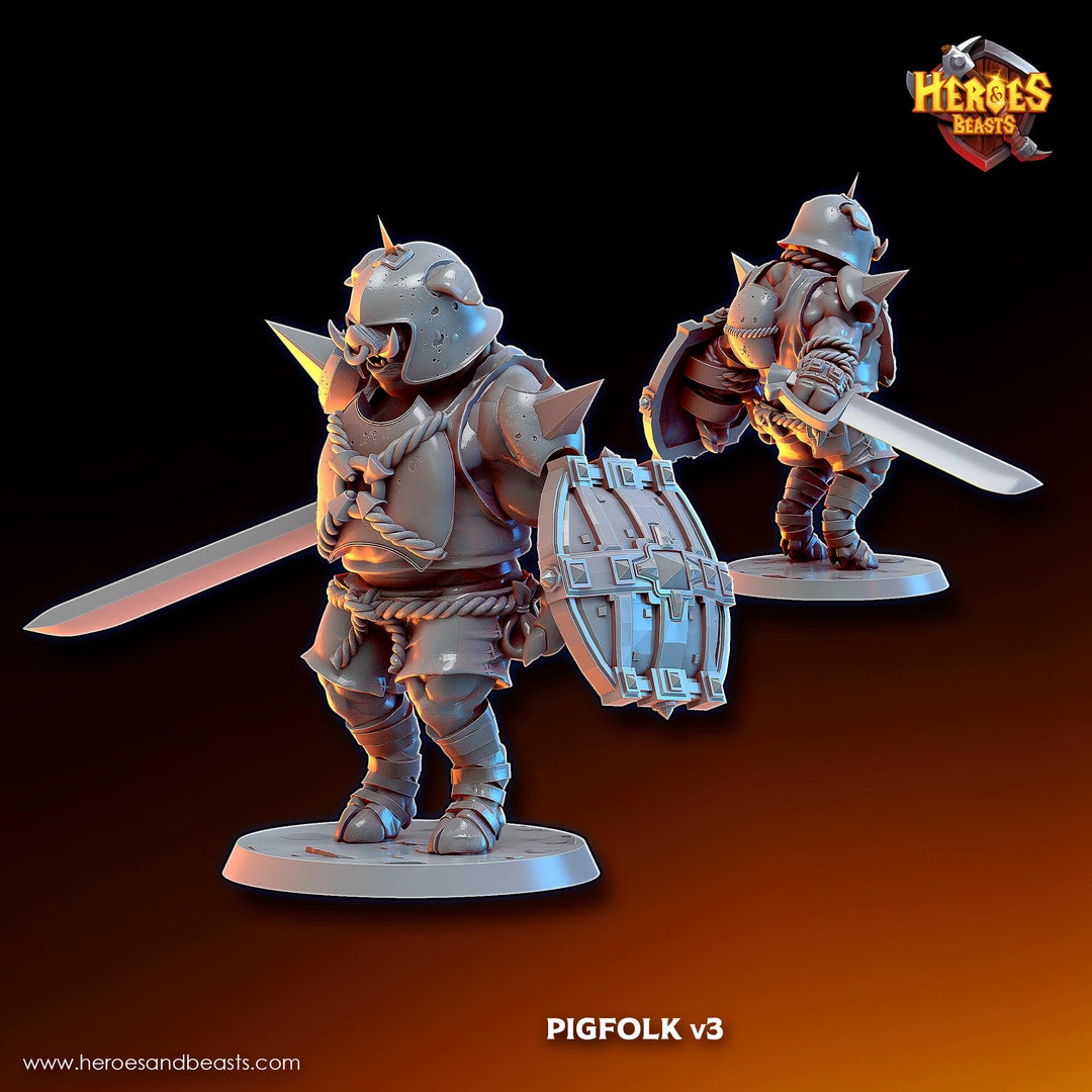 Pigfolk V3 for D&D Dungeons and Dragons Tabletop Gaming Wargaming ...