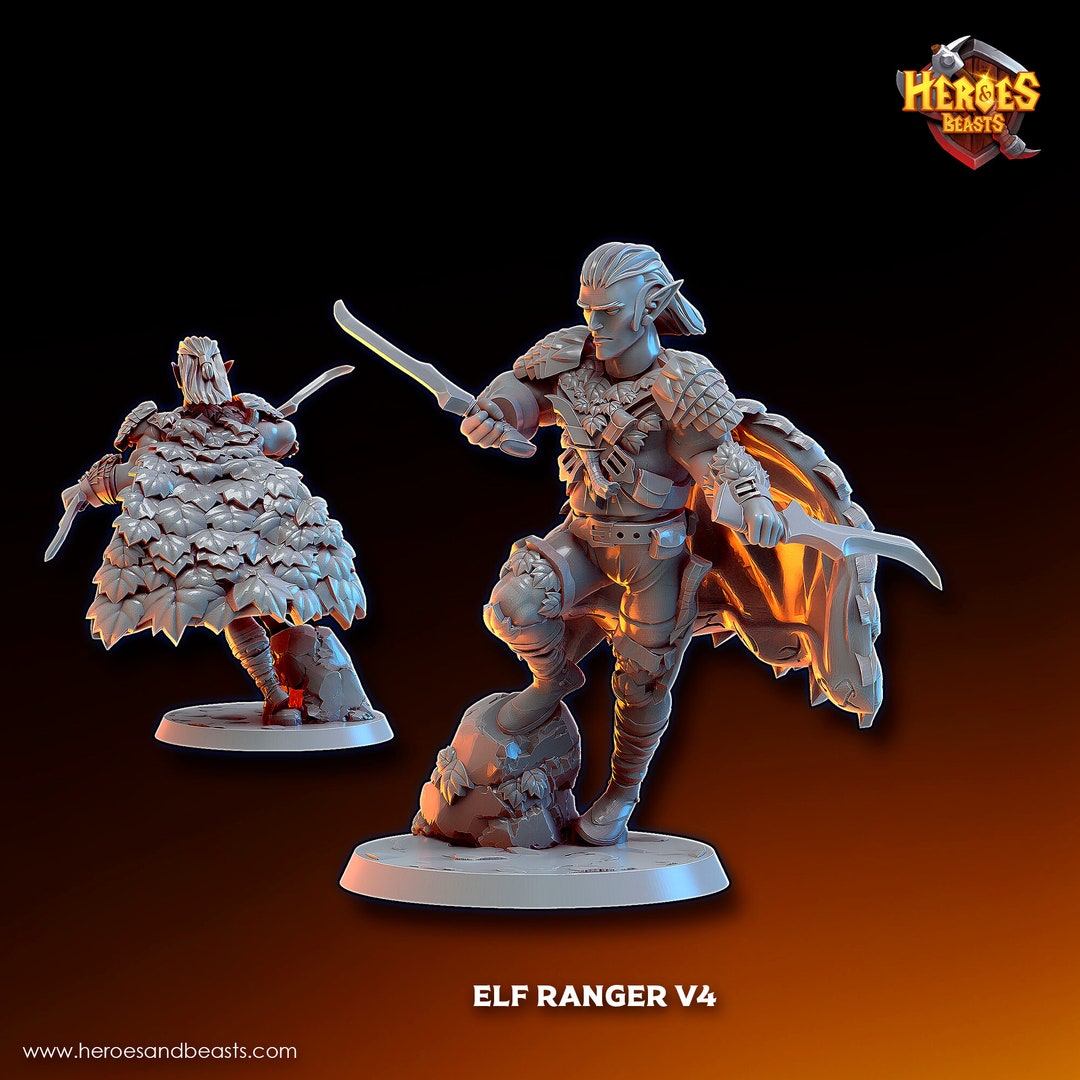 Male Elf Ranger V4 • Digital Stl for 3d Printing• D&D Dungeons and ...