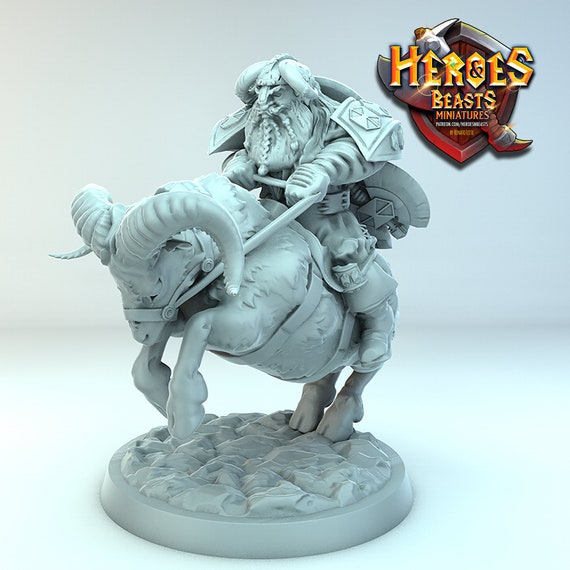DWARF RAM RIDER Perfect for D&D Dungeons and Dragons - Etsy UK