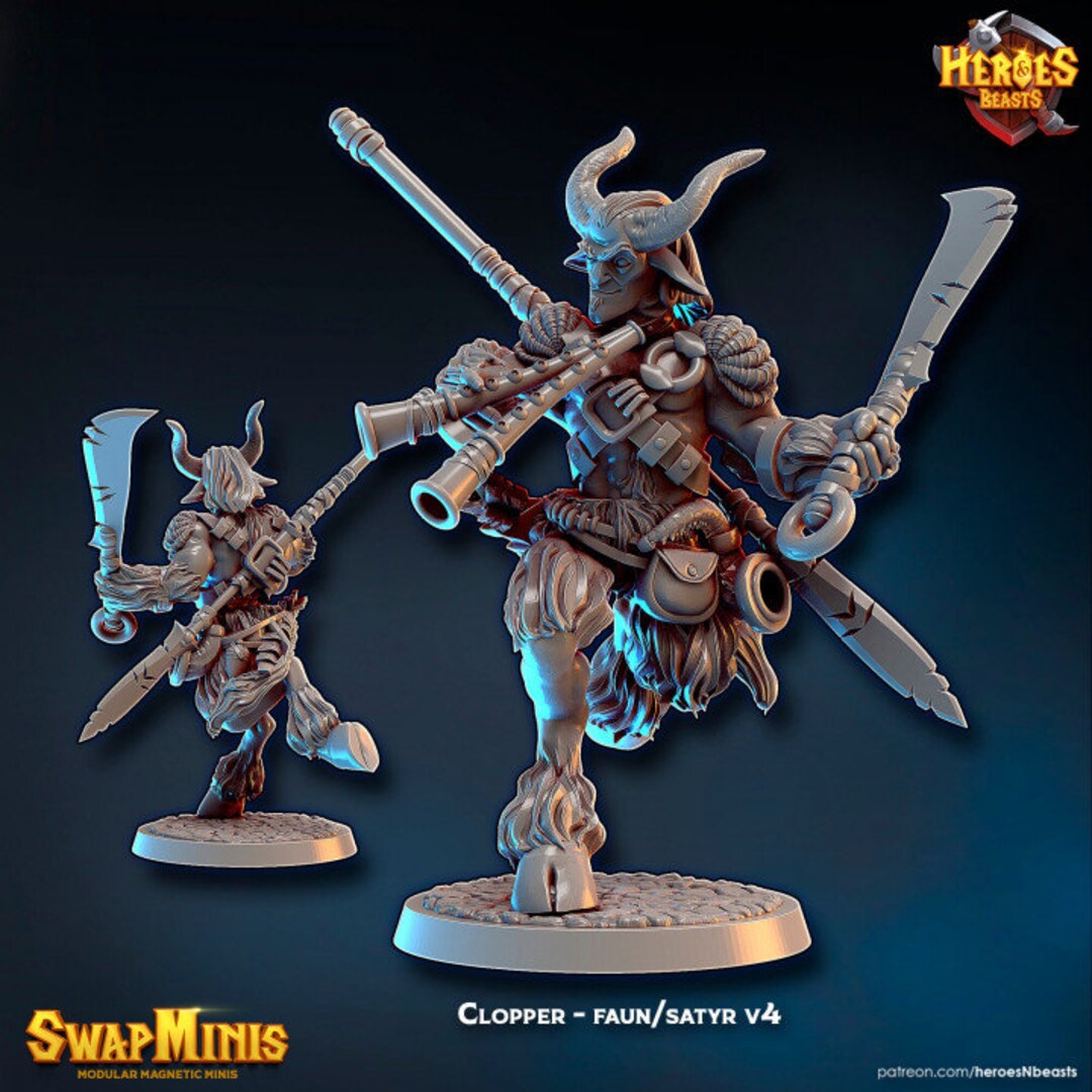 Faun/satyr V4 for D&D Dungeons and Dragons Tabletop Gaming Wargaming ...