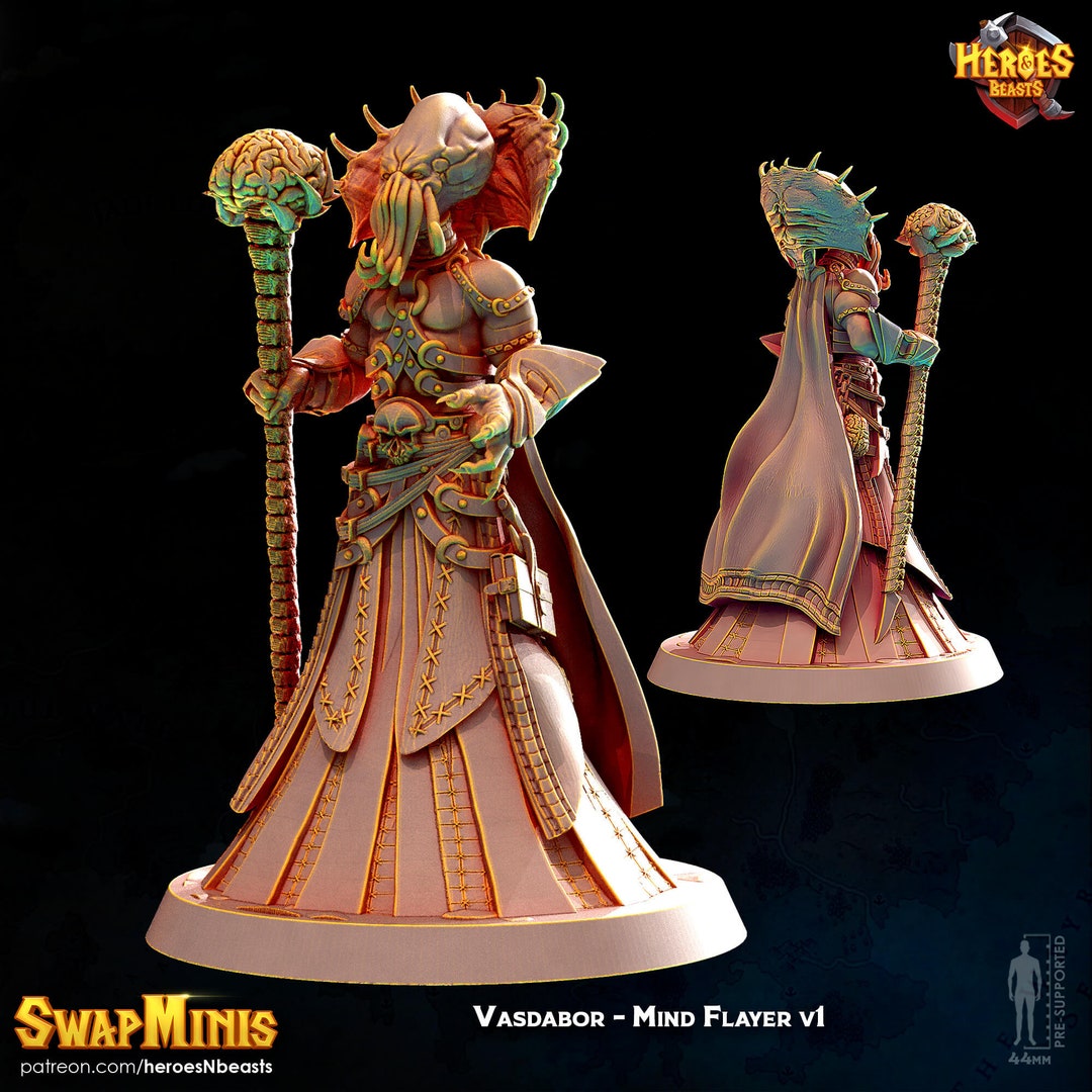 Vasdabor - Mind Flayer V1 • Digital Stl for 3d Printing• D&D Dungeons ...