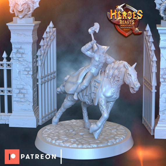 Headless horseman Perfect For D&D Dungeons and Dragons | Etsy
