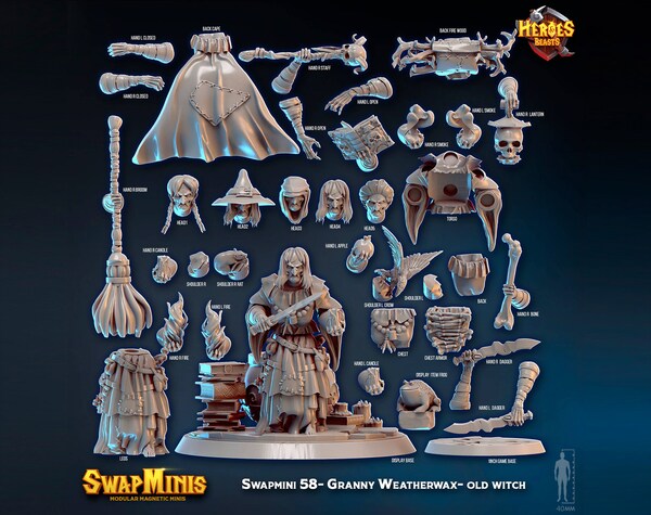 Swamp Hag / Swamp Witch 28mm Miniatures for Tabletop Gaming - Etsy