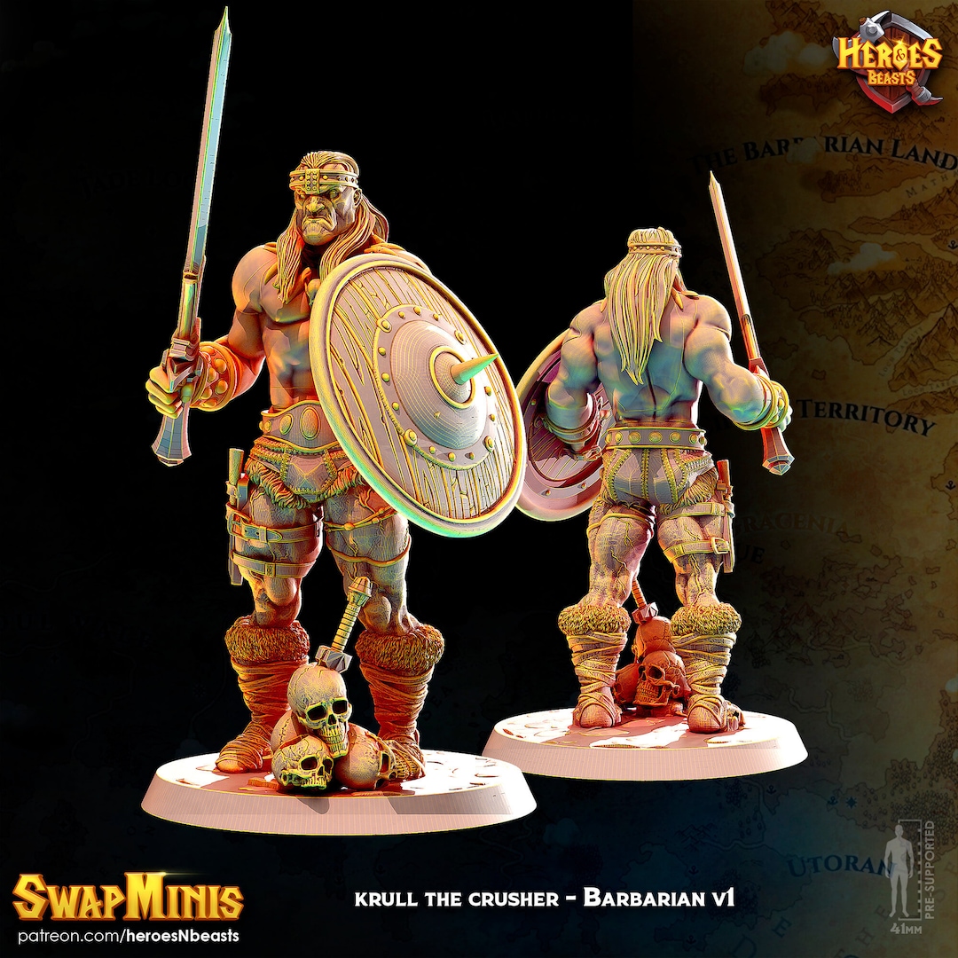 Krull the Barbarian V1 for D&D Dungeons and Dragons • Tabletop Gaming ...