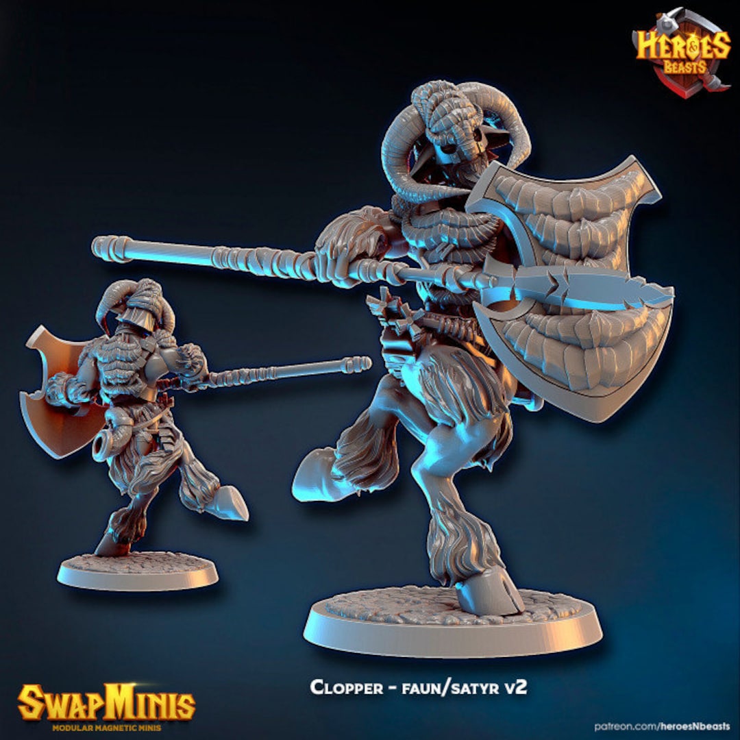 Faun/satyr V2 • Digital Stl for 3d Printing• D&D Dungeons and Dragons ...