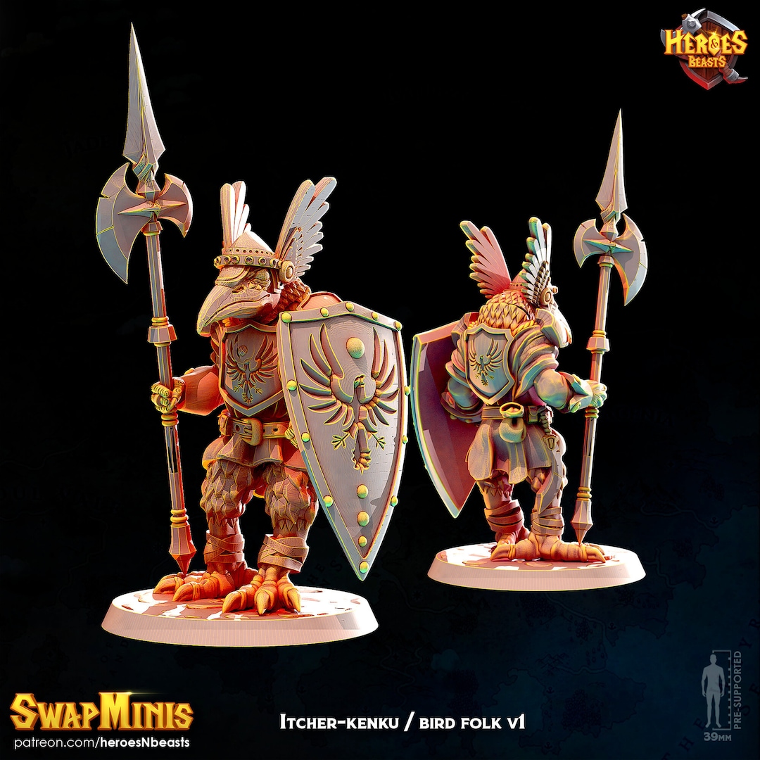 Kenku/ Tengu / Bird Folk V1 • Digital Stl for 3d Printing• D&D Dungeons ...