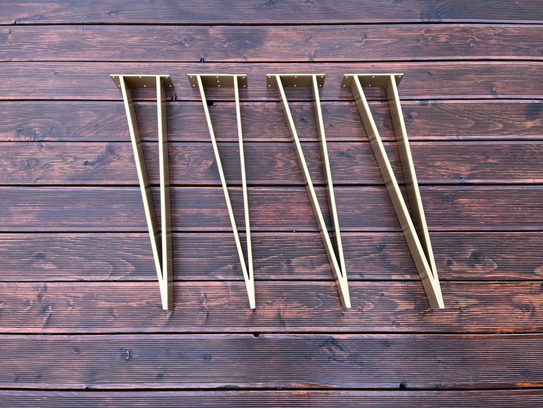 Golden Metal Table Legs Set of 4 Hairpin Legs Furniture - Etsy