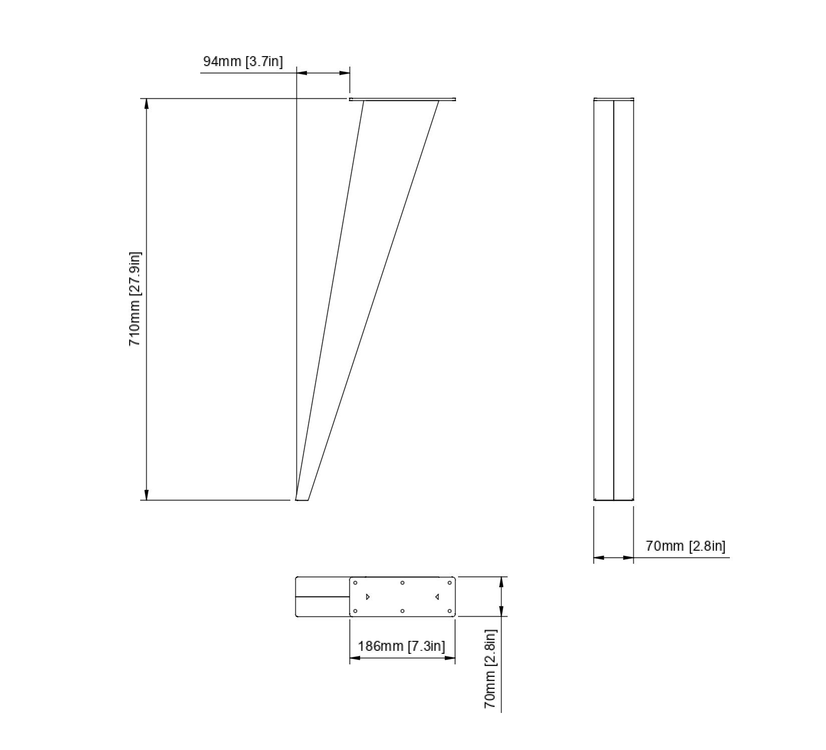 Industrial Steel Table Legs (set of 4) - Designer Metal Furniture, B24 ...