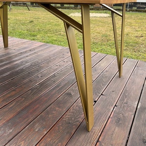 Gold Metal Table Legs, Dining Table Legs, Kitchen Table Legs, Golden ...