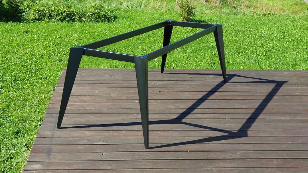 Table Frame. Metal Table Base, Iron Table Legs, Epoxy Dining Table Base ...