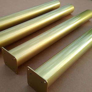 Pipe Table Legs Adjustable Foot Metal Pipe Legs Golden - Etsy