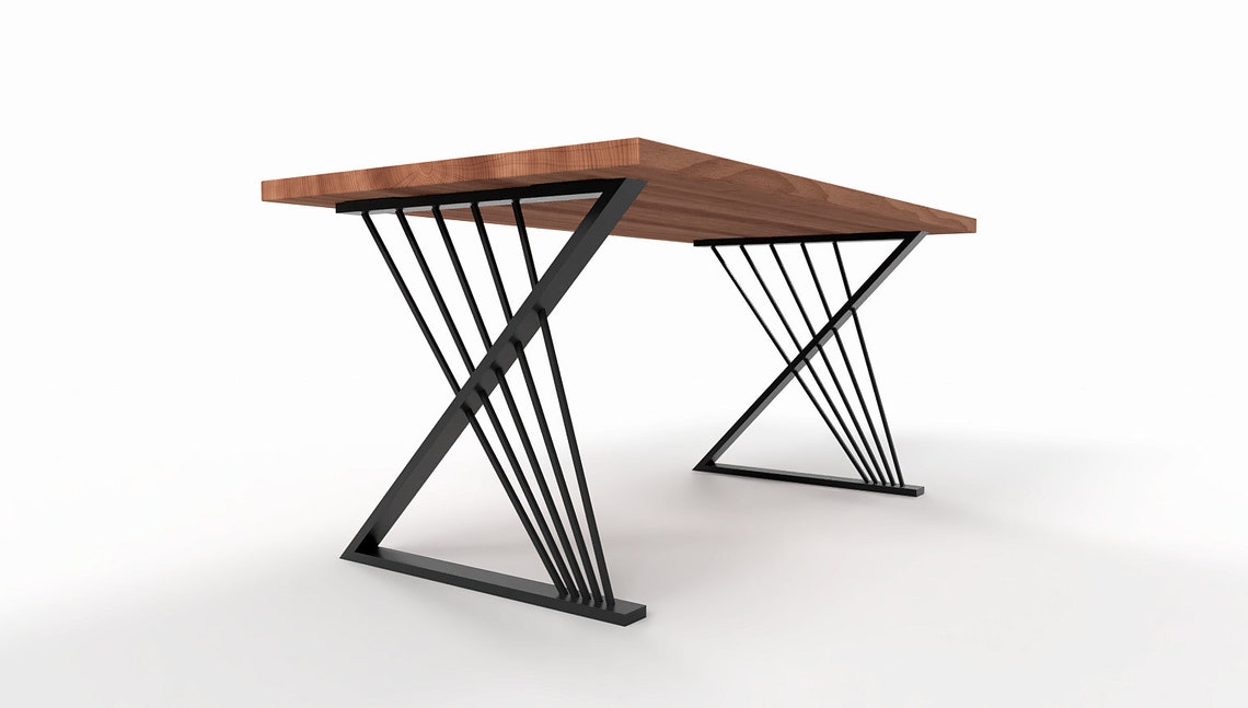 Z-shape Table Legs Industrial Table Legs Dining Table Legs | Etsy