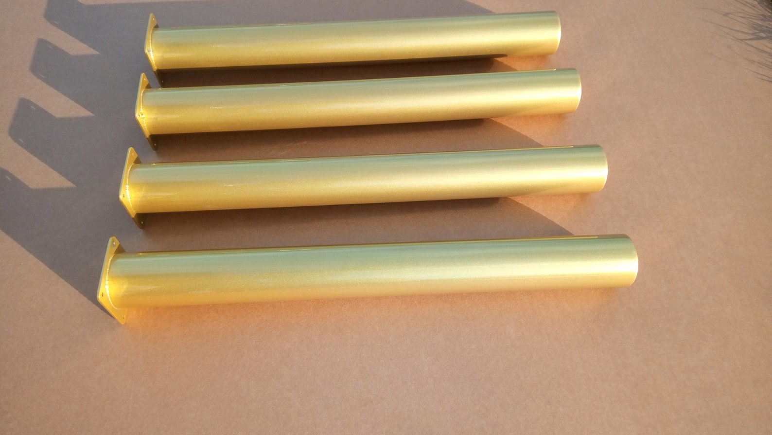 Pipe Table Legs Adjustable Foot Metal Pipe Legs Golden - Etsy