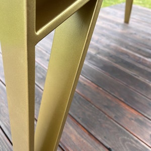 Gold Metal Table Legs, Dining Table Legs, Kitchen Table Legs, Golden ...