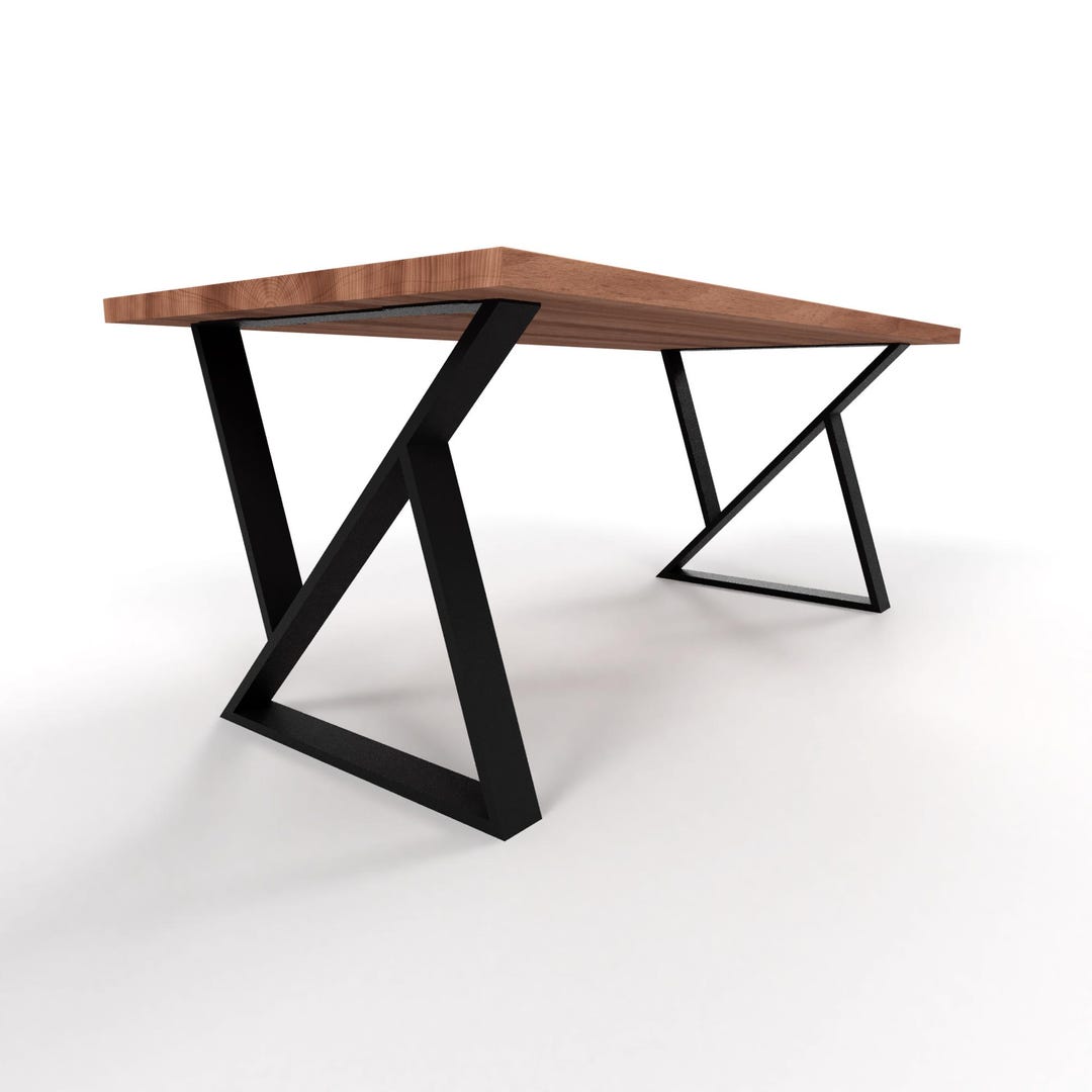 Handcrafted Table Legs, Z-shaped Desk Legs, Handmade Table Legs, Dining ...