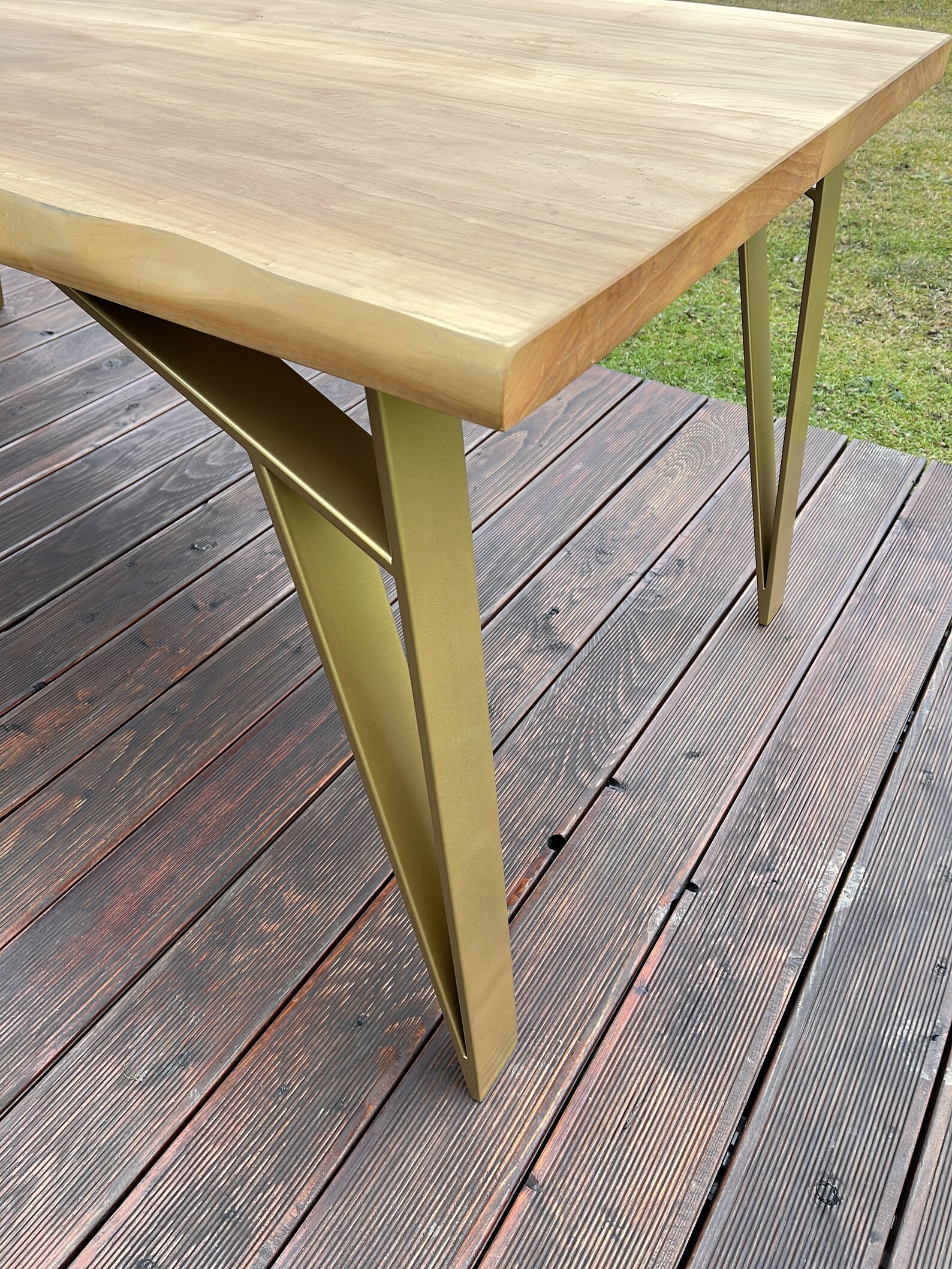Gold Metal Table Legs, Dining Table Legs, Kitchen Table Legs, Golden ...