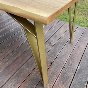 Gold Metal Table Legs, Dining Table Legs, Kitchen Table Legs, Golden ...