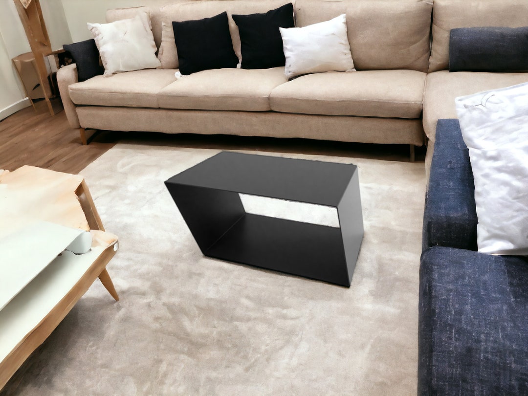 Trapezoidal Living Room Table, Metal Side Table, Sofa Table, Coffee ...
