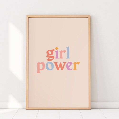 Girl Power Print Girl Power Poster Grl Pwr Poster Modern - Etsy